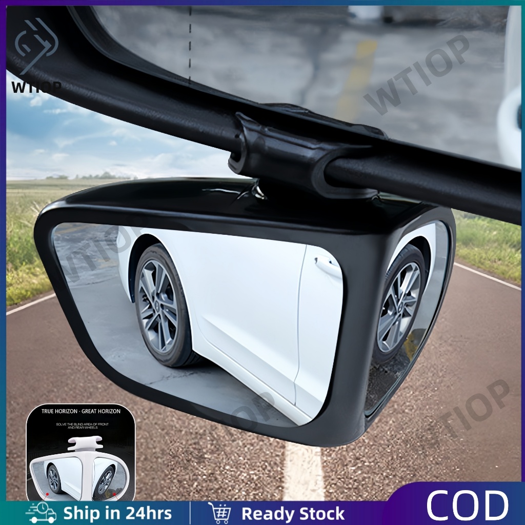 2pcs 360 Degree Rotatable Blind Spot Mirror for Car side mirror Convex ...