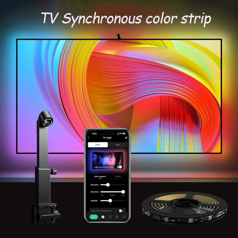 Usb Synchronous TV Background Ambient Light Strip RGB-IC TV Background ...