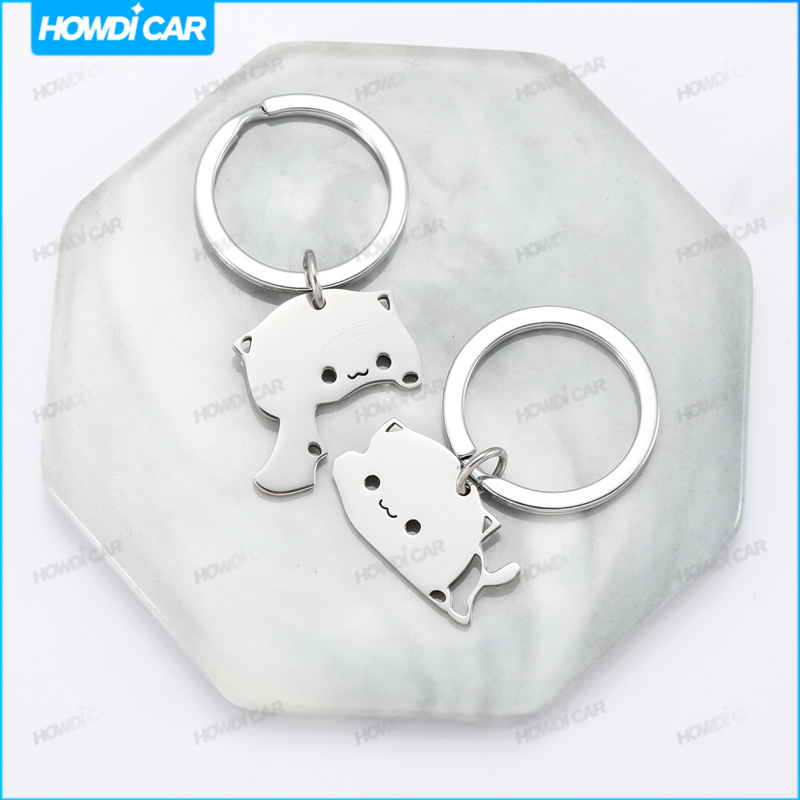 2Pcs Cartoon Cat Keychains Baby Cute Bubu Dudu Keyring | Shopee Philippines