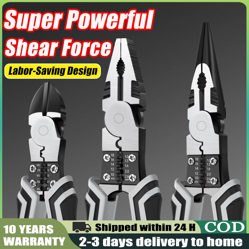Multipurpose electrician pliers Industrial wire stripper cable cutting ...