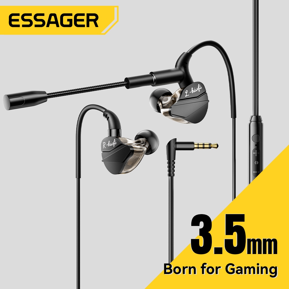 Essager HIFI with Mic Gaming Type-c/3.5mm In-Ear Earphones With Mic ...