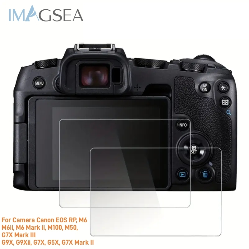 2pc IMAGSEA Tempered Glass Screen Protector for Canon EOS RP, M6, M6ii ...
