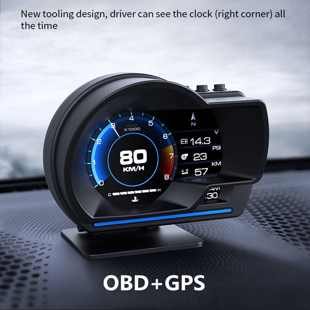 OBD&GPS Double Systems Meter Speedometer Head up Display Universal ...