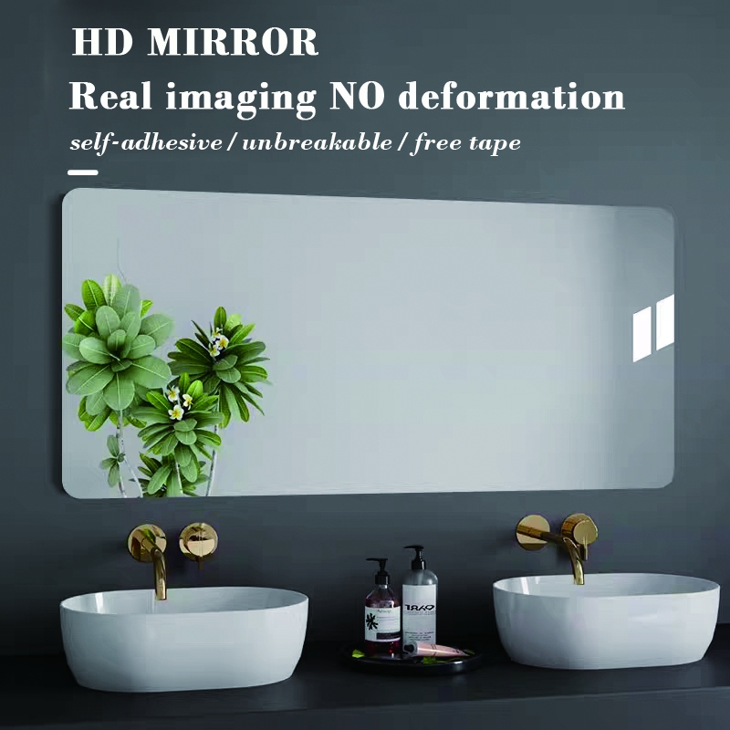 Rectangle Mirror Self Adhesive Wall mirror Acrylic Soft Mirror Full ...