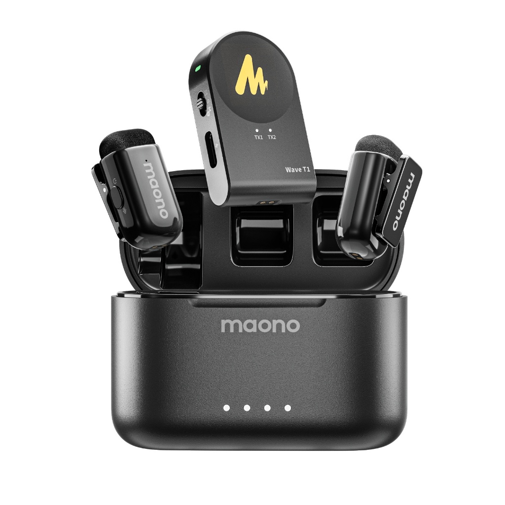 Maono T1mini-PA2 Wireless Lavalier Microphone AI Noise Cancelling ...