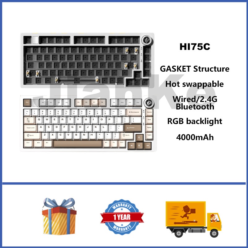 LEOBOG Hi75C Aluminum Wireless Mechanical Keyboard 75% Hot swappable ...