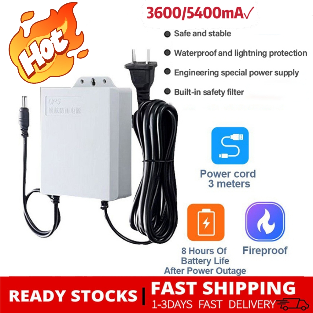 12V 1.5A 5400mAh Mini UPS Battery Backup for Outdoor CCTV Security ...