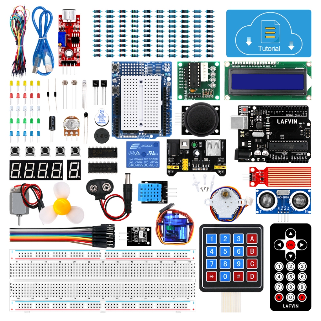 LAFVIN Super Starter Kit Set for Arduino UNO R3 Kit with Tutorial Compatible with Arduino IDE ...