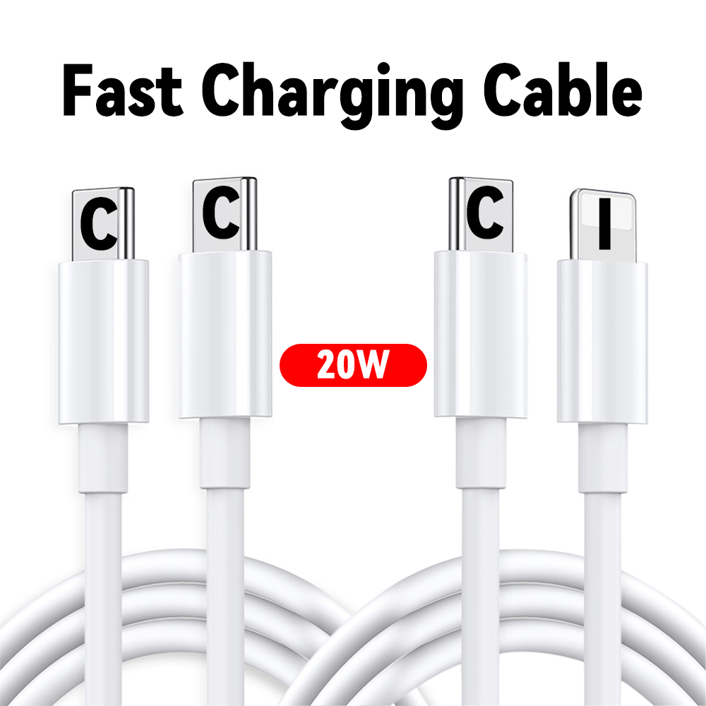 20W PD Cable USB C To Ios Fast charging type c cord 1M/1.5M/2M For ip ...