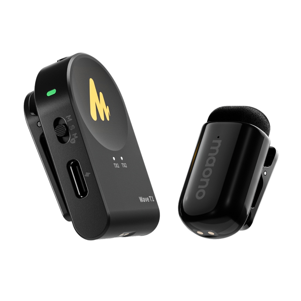 Maono T1mini-A1 Wireless Lavalier Microphone AI Noise Cancelling ...