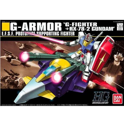 BANDAI model kits GUNDAM HGUC 050 1/144 G-ARMOR + RX-78-2 GUNDAM G ...