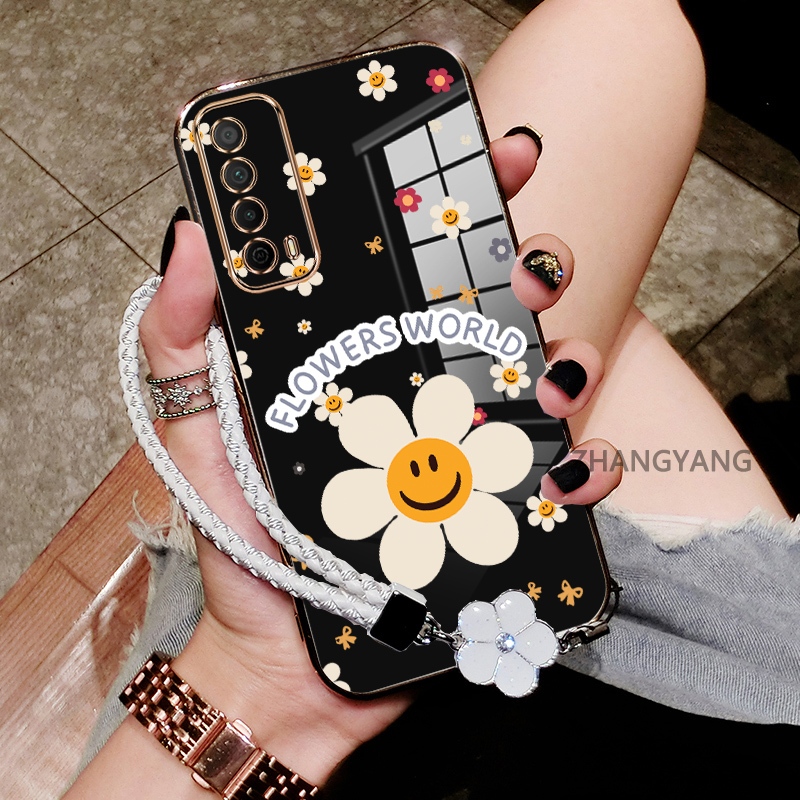 Case For huawei y7a silicone electroplated phone case Aesthetic with ...