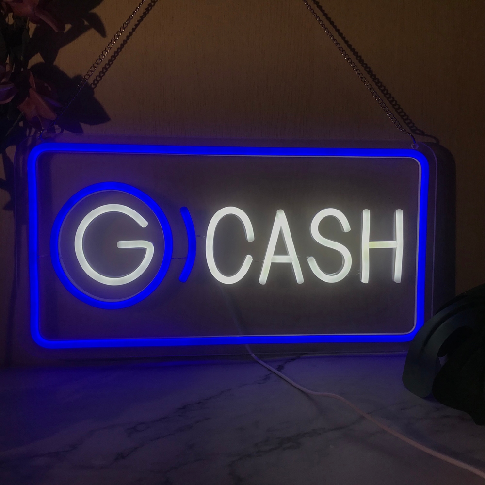 Gcash Signage LED Light Cash Neon Sign For Business Letter Neon Light ...