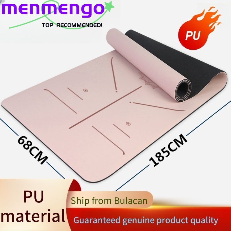 5MM PU Yoga Natural Rubber Mat Activewear Non Slip Fitness Mat | Shopee ...