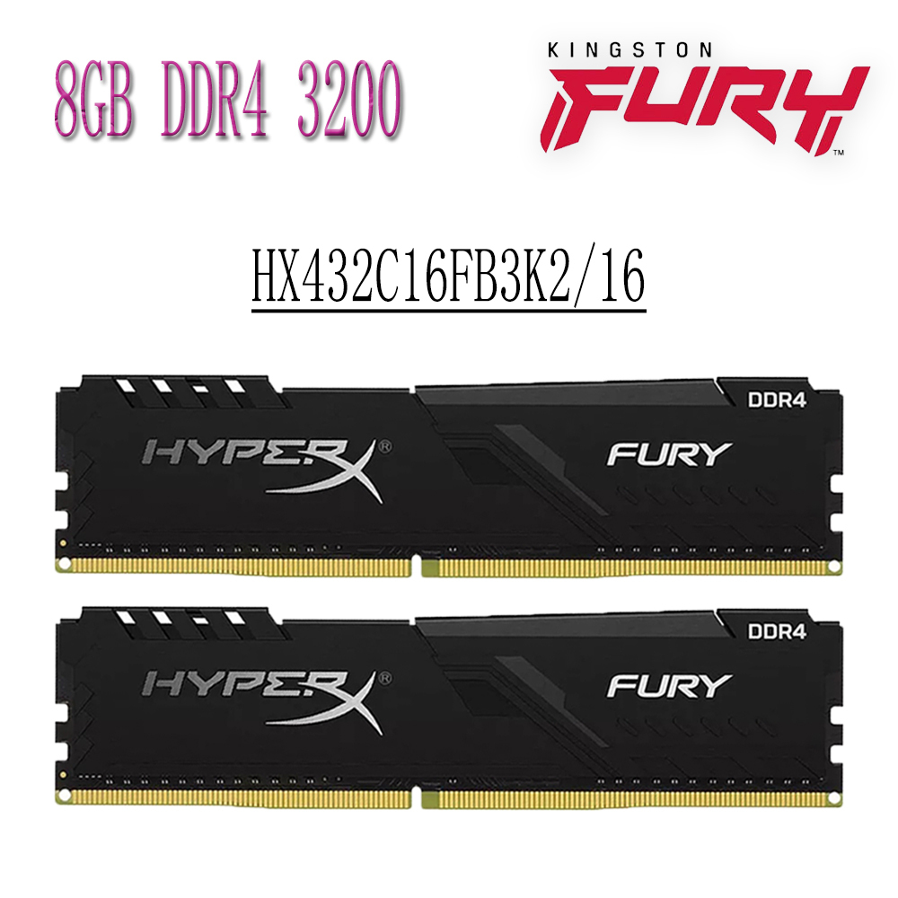 Kingston HyperX Fury DDR4 RAM 16GB Kit 2x 8GB DDR4 3200MHz ...