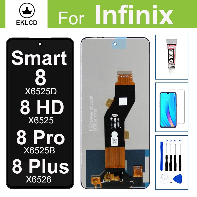 LCD For Infinix Smart 8 X6525 Smart8 HD Pro Plus X6526 X6525B Display Touch Screen Digitizer ...