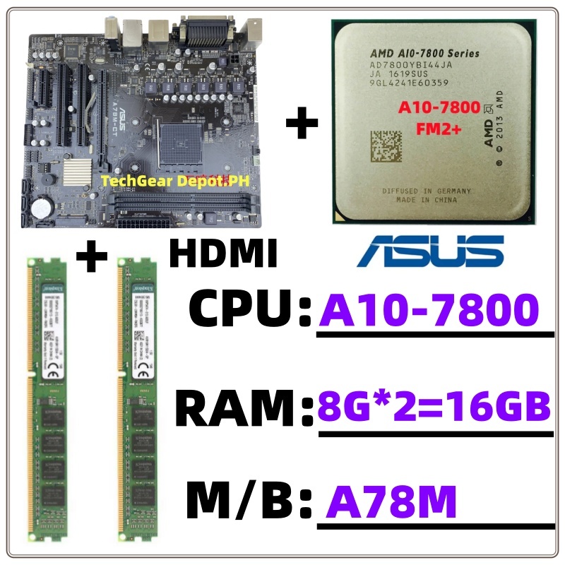 Used ASUS FM2 / FM2 A78M-CT A8-7800/A10-8650/A8-7600/A8-7650/A8-7500 ...