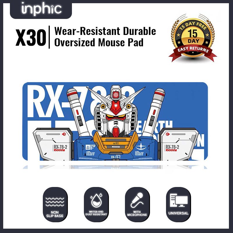 INPHIC x Gundam ( X-30 ) Extended Mouse Mat / Mouse Pad For Gaming ...