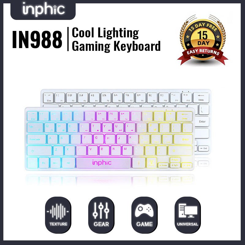 INPHIC IN-988 RGB Gaming Keyboard - 64 Keys Keypad / Keyboard Multi ...