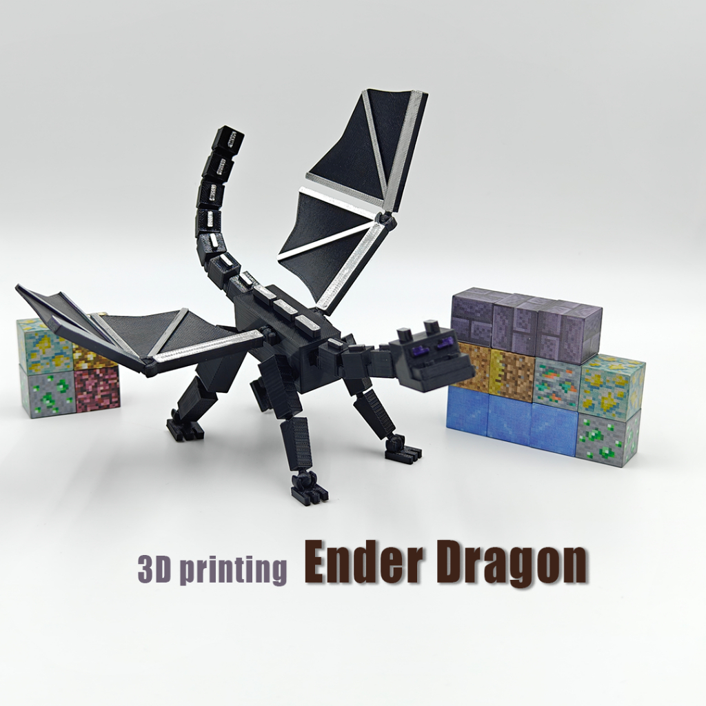 3d Printing Doll Minecraft Steve Ender Dragon Toy Joint Movable ...