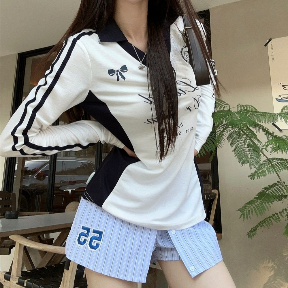 GDTIMA Spice Girls V-Neck Long Sleeve T-shirt Women Korean Style ...