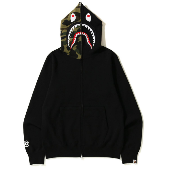 New bap A Bathing Ape Shark Men Women Camouflage Sweater Hoodie Jacket ...