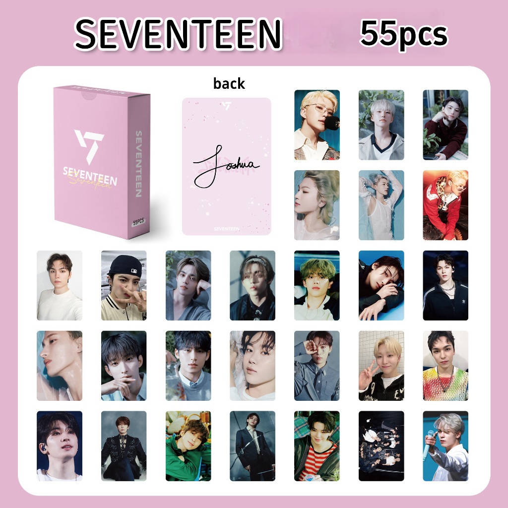 50-124pcs SEVENTEEN Holographic Laser LOMO Cards 17 IS RIGHT HERE Joshua S.Coups Hoshi Mingyu ...
