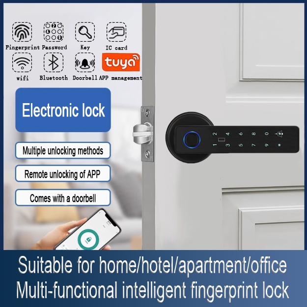 8 in 1 Smart Fingerprint Multi-Function Electronic Digital Password ...
