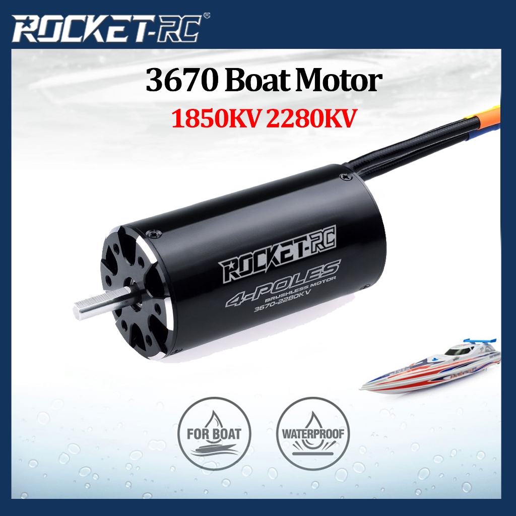 Rocket-RC 3670 1850KV 2280KV Brushless Sensorless Motor For 800mm-1000mm RC Boat M41 Catamaran ...