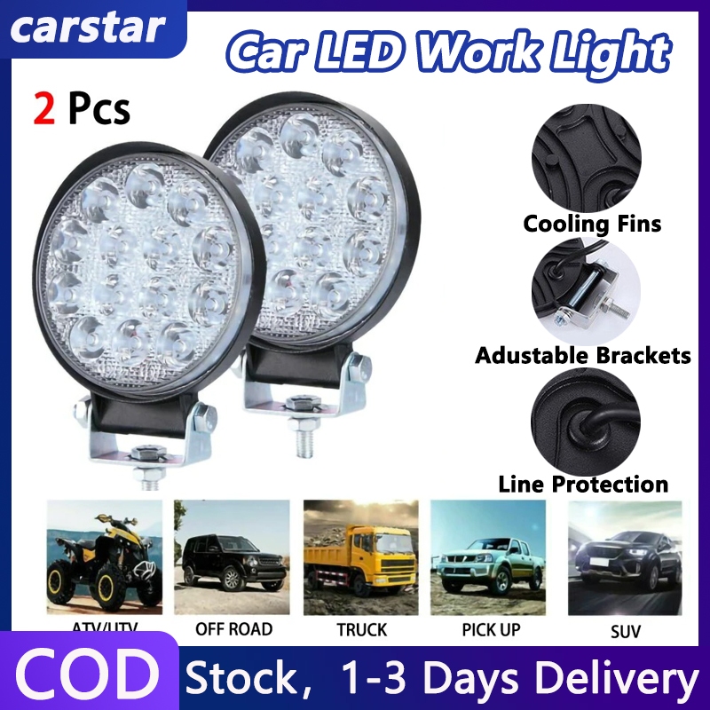 Car LED Work Light 12V 24V LED Spot Light Flood Spot Lamp For Jeep Car ...
