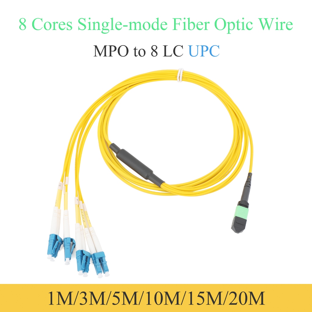 40G Single Mode MPO to 8LC/UPC Fiber Optic Patch Cord 1M/3M/5M/10M/15M ...