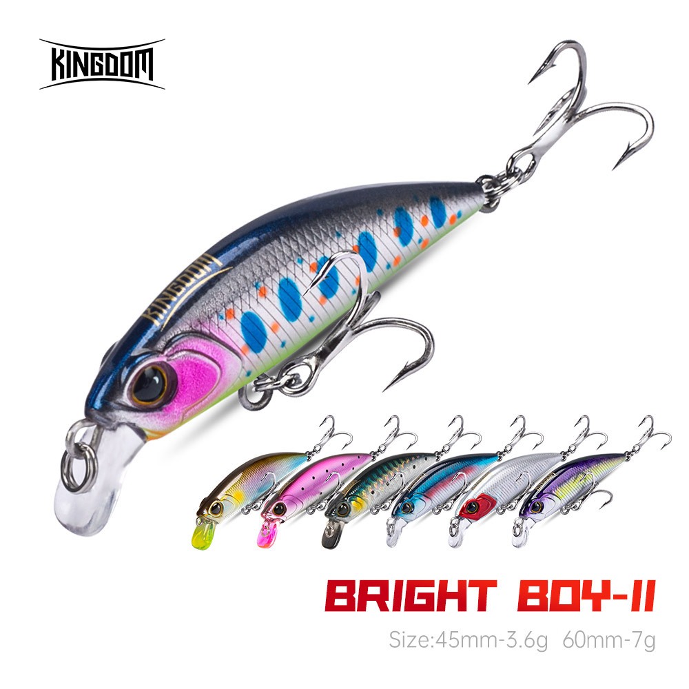Kingdom Fishing Lure 45mm 60mm 3.6g 7g Sinking Minnow ABS Lure Hard ...