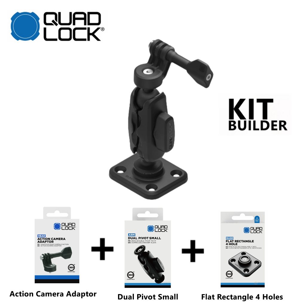 Original QUAD LOCK mount for camera Action Camera Head Dual Pivot ...