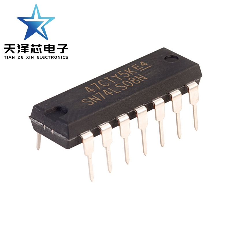 50/100pcs original 74ls08 AND gate dip ic dip14 sn74ls08n sn74ls08 7408 QUADRUPLE 2 INPUT AND ...