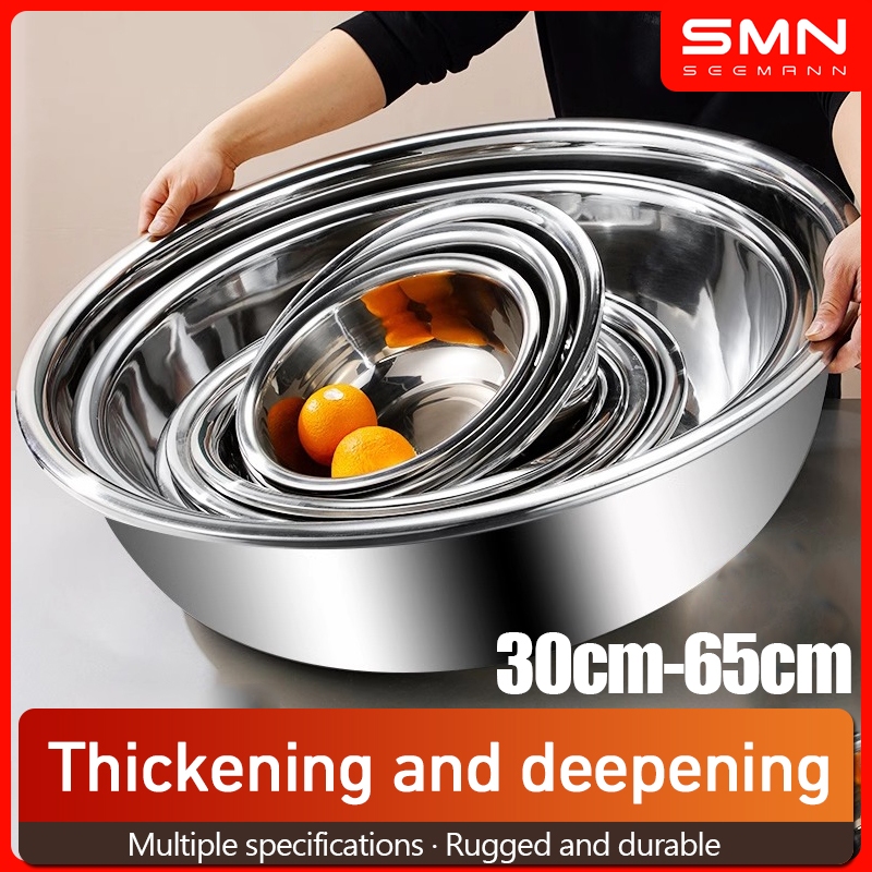 batya stainless big washing basin and thick round large capacity ...