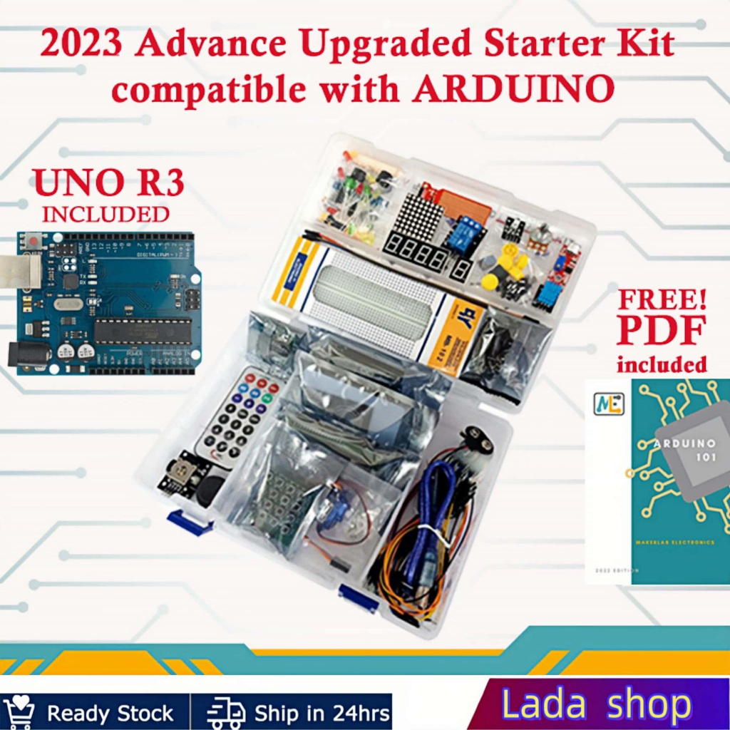 2023 Boxed Makerlab Upgraded Starter Kit for Uno R3 DIP with PDF Manual Lessons Compatible with ...