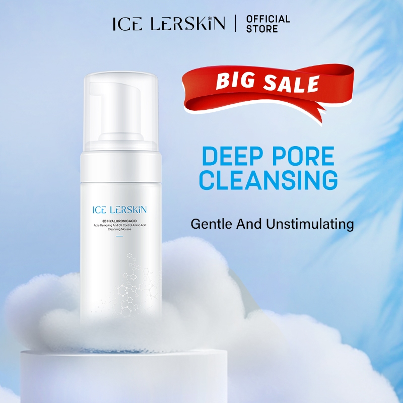 ICE LERSKIN Amino Acid Gentle Anti-Acne Cleansing Mousse Salicylic Acid ...