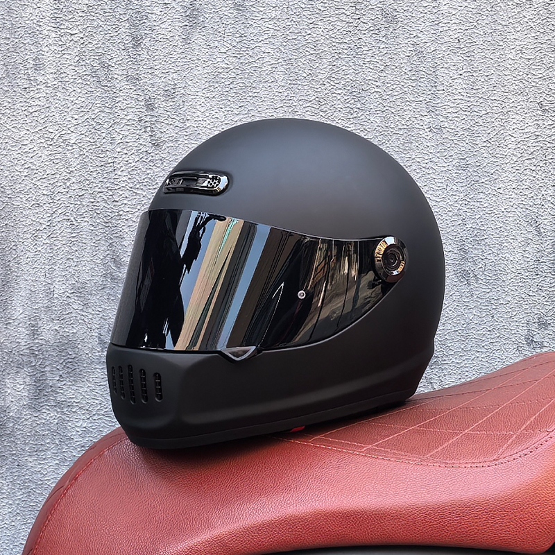 ORZ-811 Motorcycle Full Face Helmet Retro Street Bike Pedal Full Face Helmet | Shopee Philippines