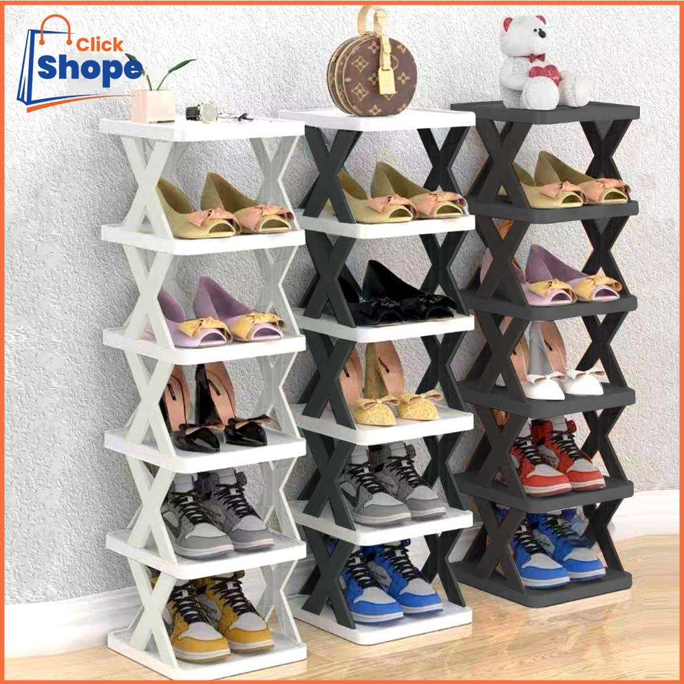 CLICK SHOPE Shoe Rack Organizer Stackable Simple Shoes Storage Rack ...