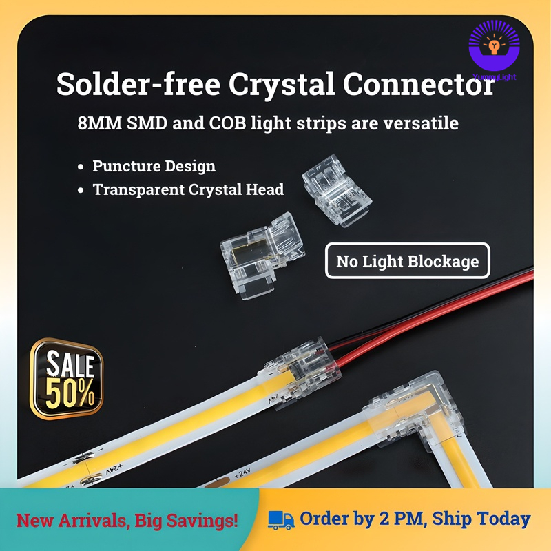 LED light strip connector easy to connect 8mm SMD COB light strips ...