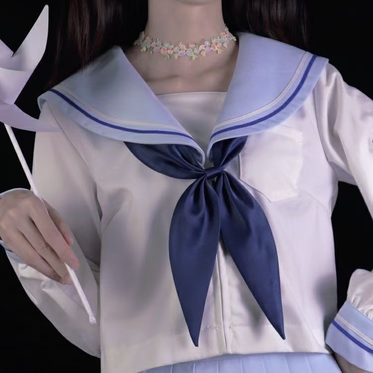 Girls Ribbon goldfish knot bow tie student triangle scarf Tie Necktie ...