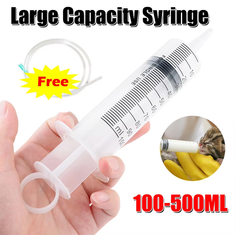 100ml-500ml Syringe feeding tools Reusable big size syringe plastic ...