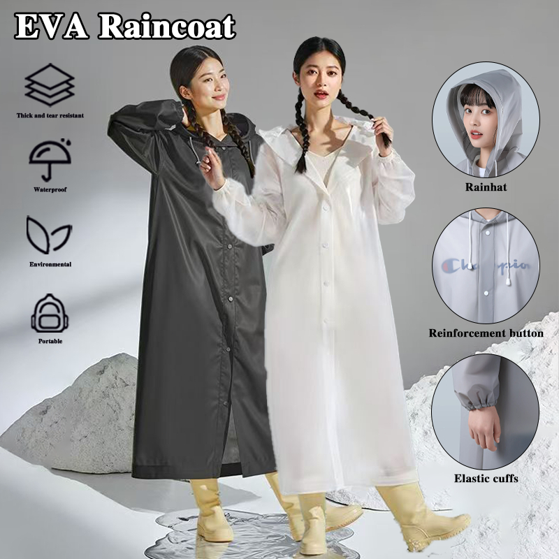 EVA Lightweight Unisex Raincoat For Adult good quality Cape Hooded ...