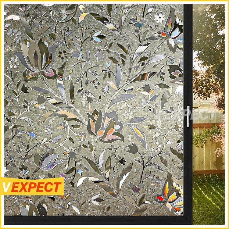 Glass Sticker for Window Privacy, 3d Tulips Window Sticker Film ...