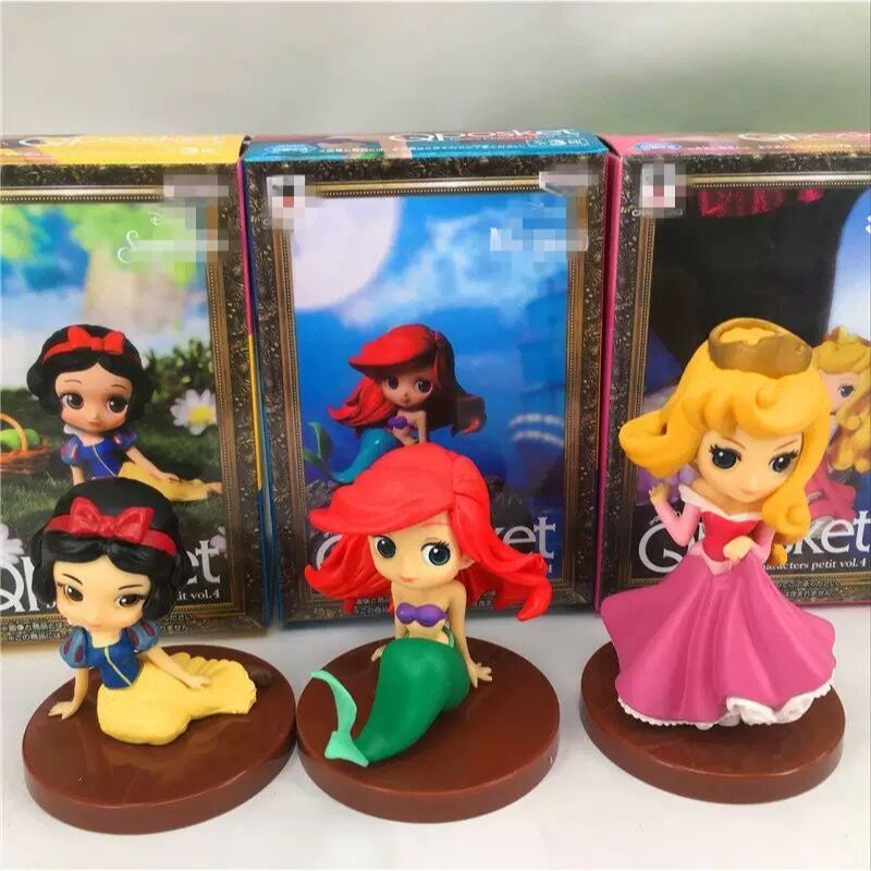 3pcs/set QPosket Princess Jessie Merida Boo Ariel Mermaid Snow White ...
