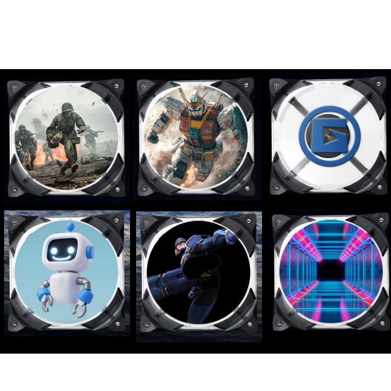 Apexgaming Magic cool MC-120HG 120mm fan 3D holographic projection PC ...