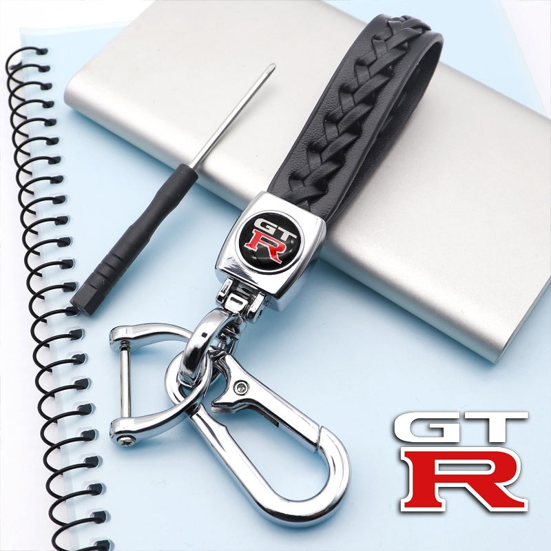 GTR Car Logo Keychain Coded Rope Climbing Fob for Nissan GTR R32 R35 ...