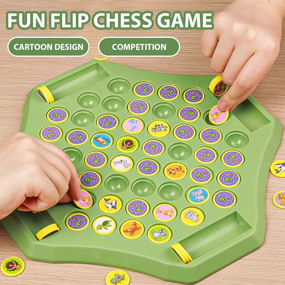 2-4 Player Board Games Parent Child Interactive Puzzle toys Flip Chess ...