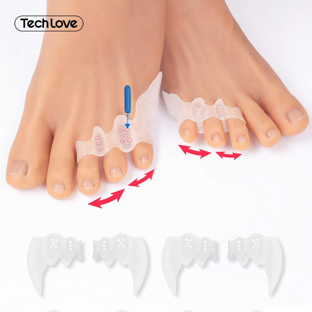 Tech Love 3 Toes Separators, Pinky Toe Protector Big Toe Bunion ...