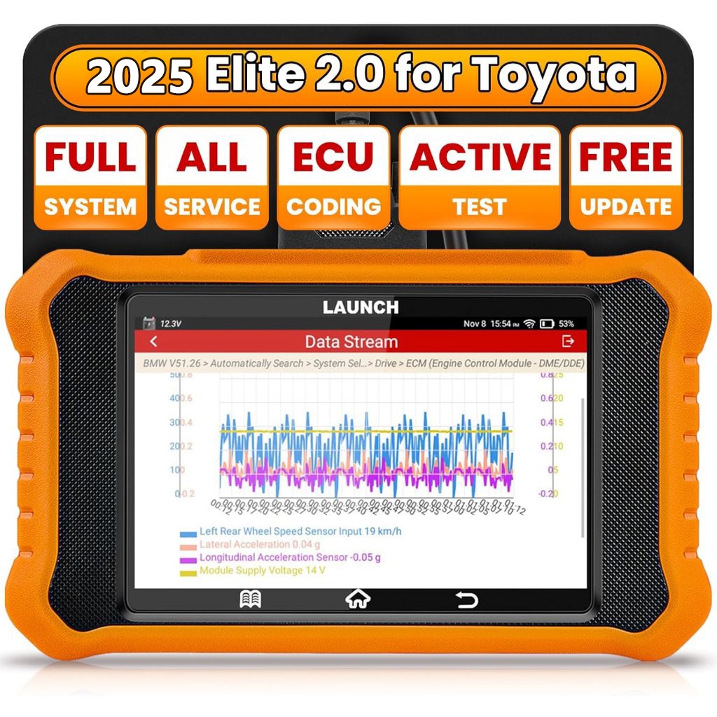 2025 LAUNCH Creader Elite V2.0 fit for Toyota Lexus Bi-Directional Scan ...